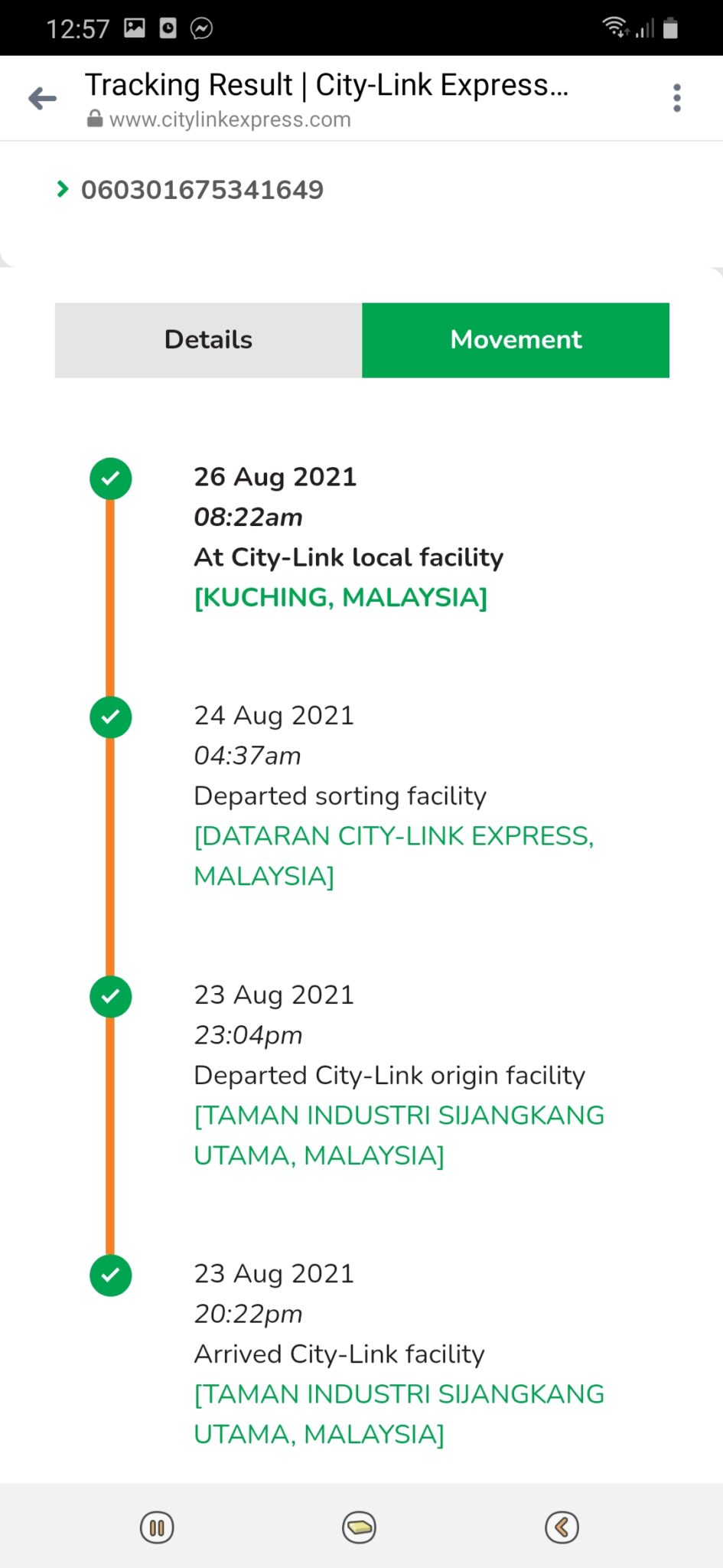 Cara Semak Tracking Citylink Online - HanaHarraz